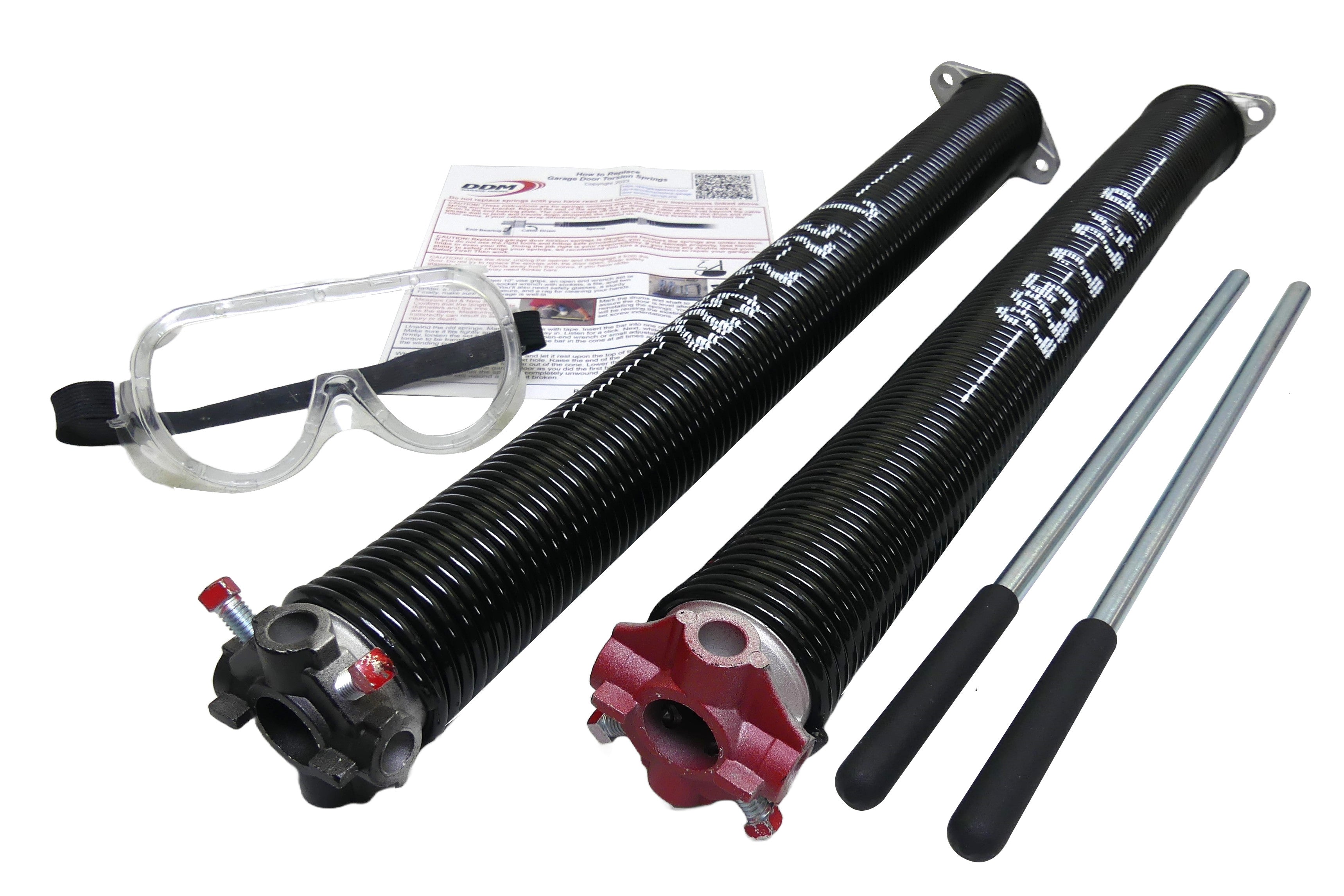 Torsion Springs, Winding Bars, Goggles. For 7' High Doors 224 to 234 ...